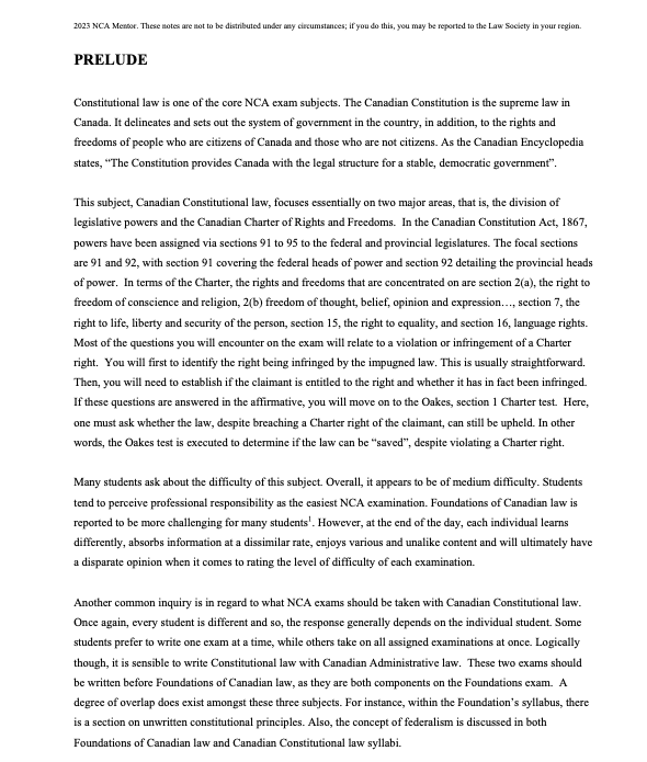 NCA Notes & Packages – NCA Notes™ | Premier NCA, Bar Prep Notes ...