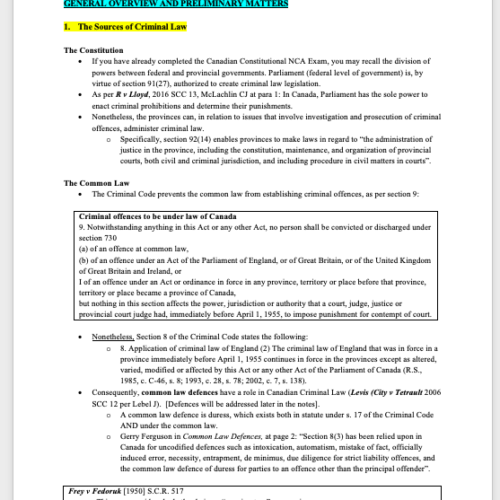 Canadian Criminal Law NCA Package ($160) – NCA Notes™ | Premier NCA ...
