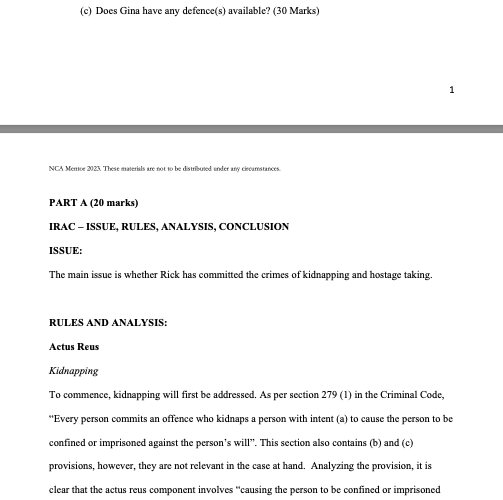 Canadian Criminal Law NCA Package ($160) – NCA Notes™ | Premier NCA ...