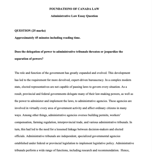 Revamped 2024 Foundations of Canadian Law Package ($160) – NCA Notes ...